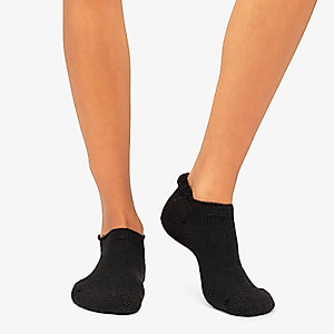 Thorlos T Max Cushion Tennis Rolltop Socks, Black (3 Pair Pack), Large