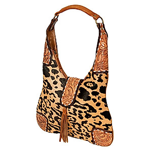 American Darling Hobo Hand Tooled Hair On Genuine Leather Western Women Bag | Handbag Purse | Leather Hobo Bag | Hobo Bags for Women | Hobo Purse | Cute Hobo Bag