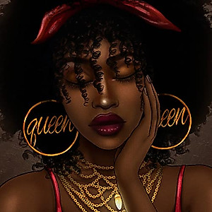 IAGM African American Tote Bag for Women African Shoulder Handbag Black Woman Satchel Bag For Work School