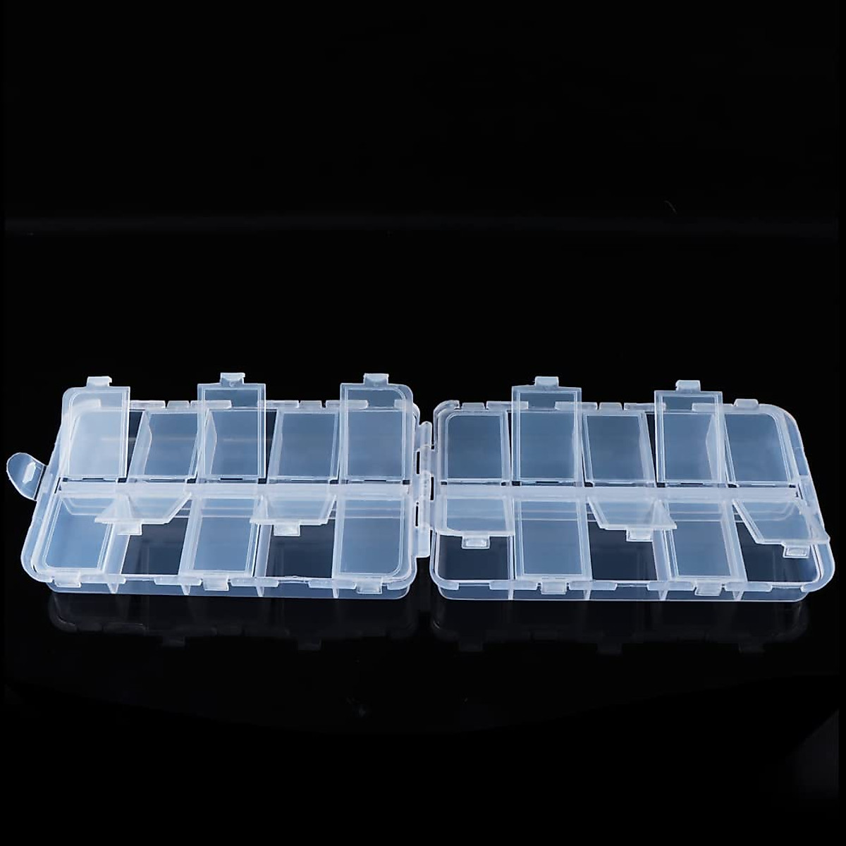 2 Pcs Fishing Tackle Storage Box Organizer, 20 Compartments Tackle Box, Tackle Utility Box for Fishing Home Small Item Storage