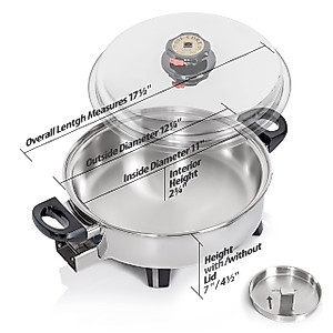 Precise Heat 3-1/2-Quart Surgical Stainless-Steel Oil Core Skillet
