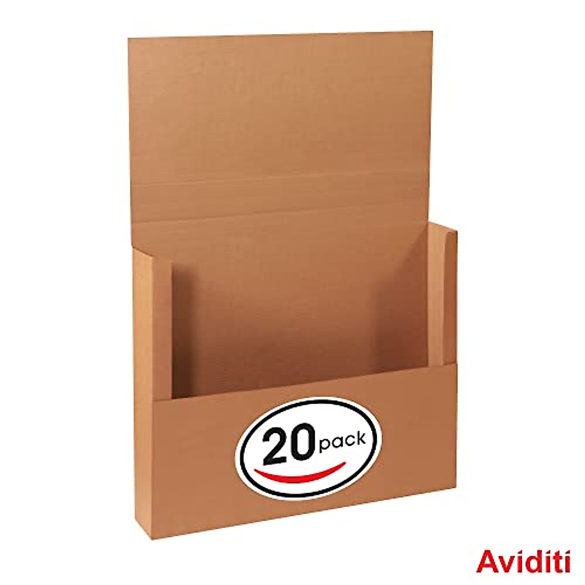Aviditi Brown Kraft Jumbo Mailing Boxes, 28" x 22" x 6", Pack of 20, Jumbo Easy-Fold, Crush-Proof, for Shipping, Mailing and Storing