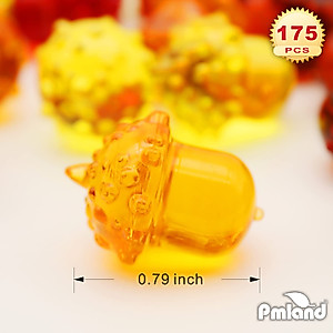 PMLAND Autumn Acrylic Mini Acorn Ornaments and Table Scatter - 170+ Pieces for Fall Harvest Festival Holiday Party Events Home Decor -1 Pound Package