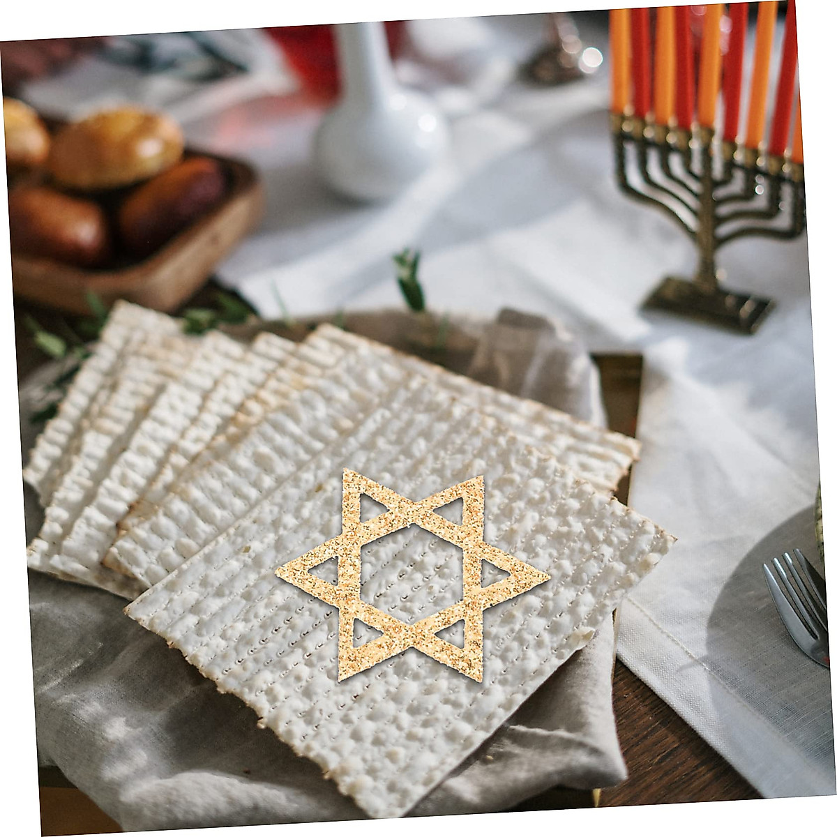 NOLITOY Party Table Decor 150 Pcs Hanukkah Decoration Accessories Christmas Non-woven Fabric Star Sequins