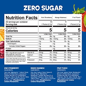 Snapple Powder Drink Mix Variety Pack - 30 Powder Sticks | Assorted Flavors, Zero Sugar | On-the-Go Hydration for Refreshing Beverages