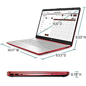 HP 15.6in Laptop (Intel Pentium Quad-Core N5000, 8GB Hugo Tech Mart RAM, 128GB SSD, HDMI, WiFi, Bluetooth, HD Webcam, Windows 11 S) (Renewed)