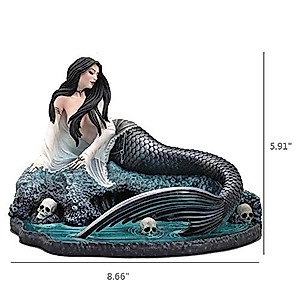 Veronese Design 8 5/8 Inch Sirens Lament by Anne Stokes Hand Painted Resin Mermaid Statue Home Decor
