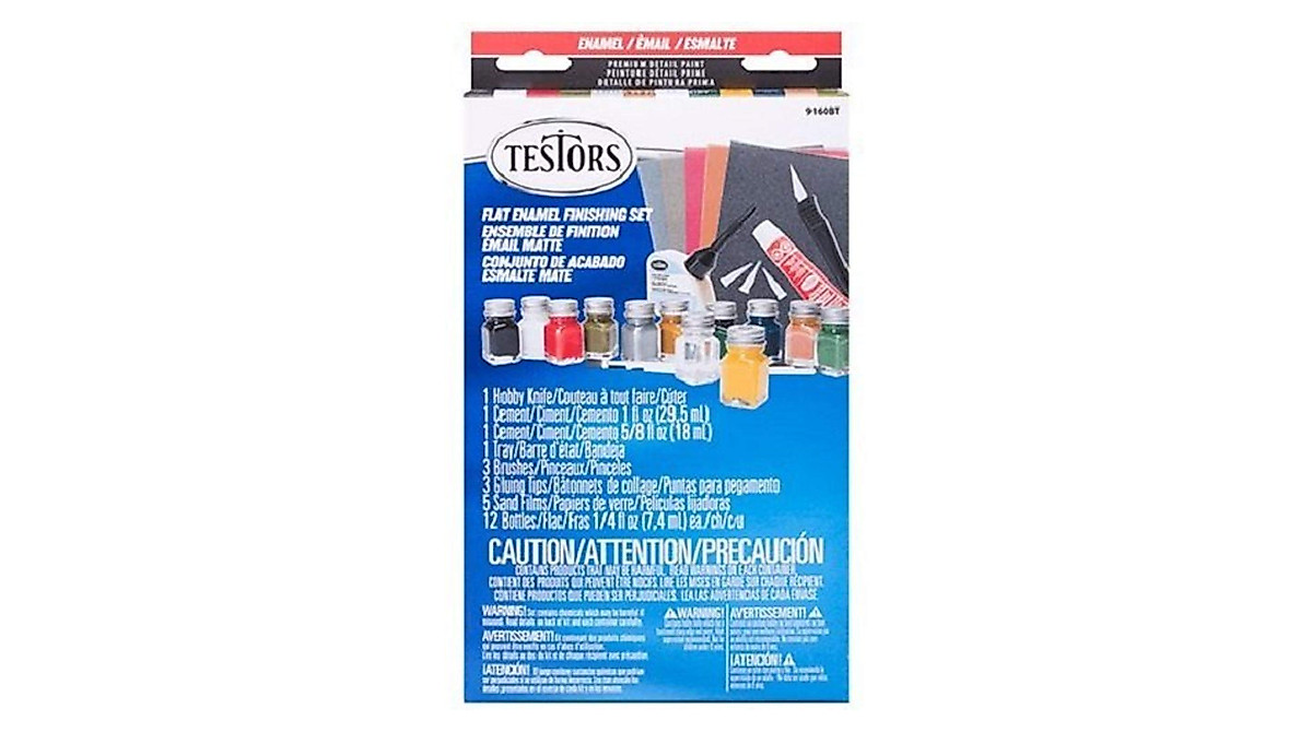 Testors Flat Finish Enamel Paint Set for Models & Crafts