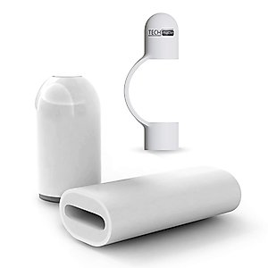 TechMatte Magnetic Replacement Cap and Charging Adapter (Female to Female Connector) Compatible with Apple Pencil 1st Generation (Bundle)