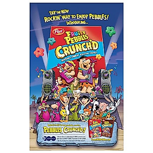 Pebbles Fruity PEBBLES Cereal, Fruity Kids Cereal, Gluten Free Rice Cereal for Kids, 15 OZ Large Cereal Sized Box