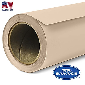 Savage Seamless Paper Photography Backdrop - Color #19 Egg Nog, Size 107 Inches Wide x 36 Feet Long, Backdrop for YouTube Videos, Streaming, Interviews and Portraits - Made in USA