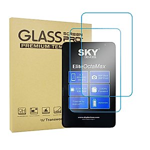 Transwon SKY Elite OctaMax Tablet Screen Protector, 2PCS Tempered Glass Screen Protector for SKY Devices Elite OctaMax Tablet 8 Inch