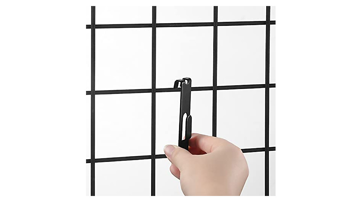 25 Pcs Black Notch Hooks for Stylish Grid Display