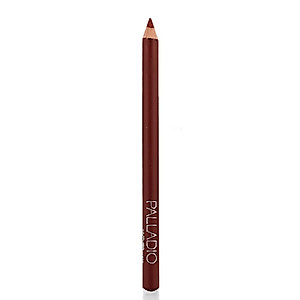Palladio Lip Liner Pencil, Wooden, Firm yet Smooth, Contour and Line with Ease, Perfectly Outlined Lips, Comfortable, Hydrating, Moisturizing, Rich Pigmented Color, Long Lasting, Nutmeg