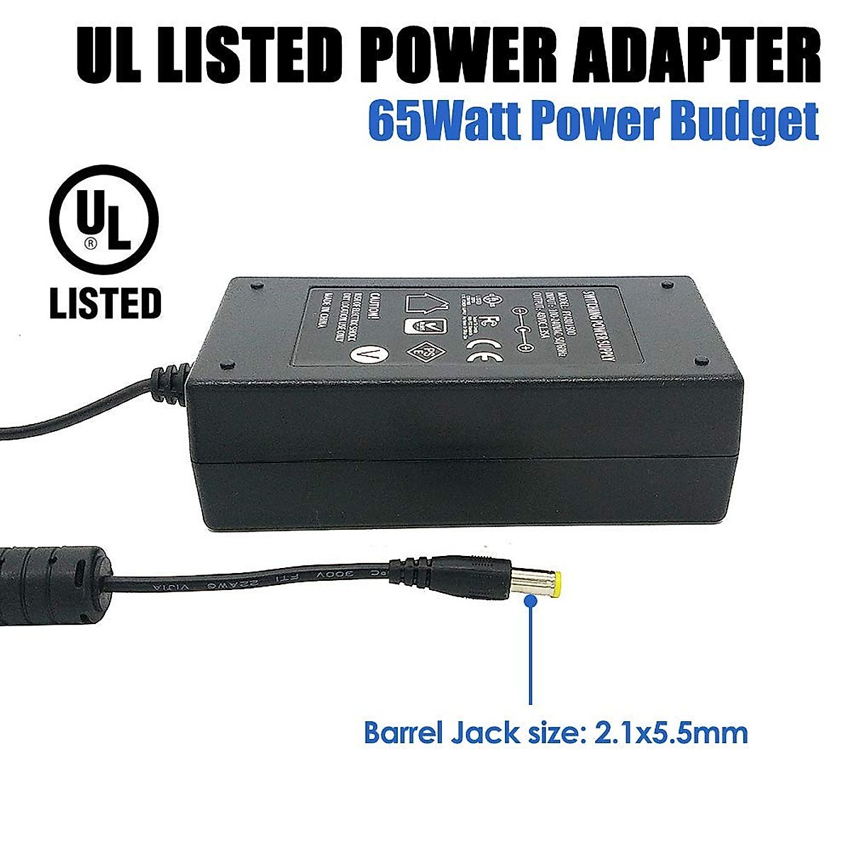 iCreatin 8-Port Passive Power Over Ethernet PoE+ Injector Adapter with 48V 65W Power Supply for 8 POE Enabled IP Camera, VOIP Phones, Access Points and More, 10/100Mbps