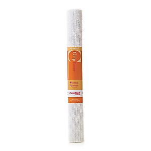 Con-Tact Brand Grip Non-Adhesive Contact Shelf and Drawer Liner, 20" x 5', White, 6 Rolls