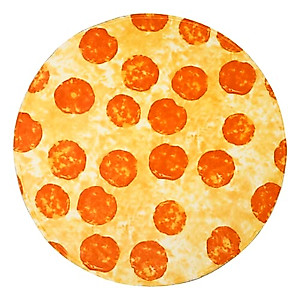 Bnuitland Pizza Funny Blanket,290 GSM Double Sided Giant Funny Realistic Food Blanket, Novelty Funny Blanket for Adults and Kids, Super Soft Flannel Throw