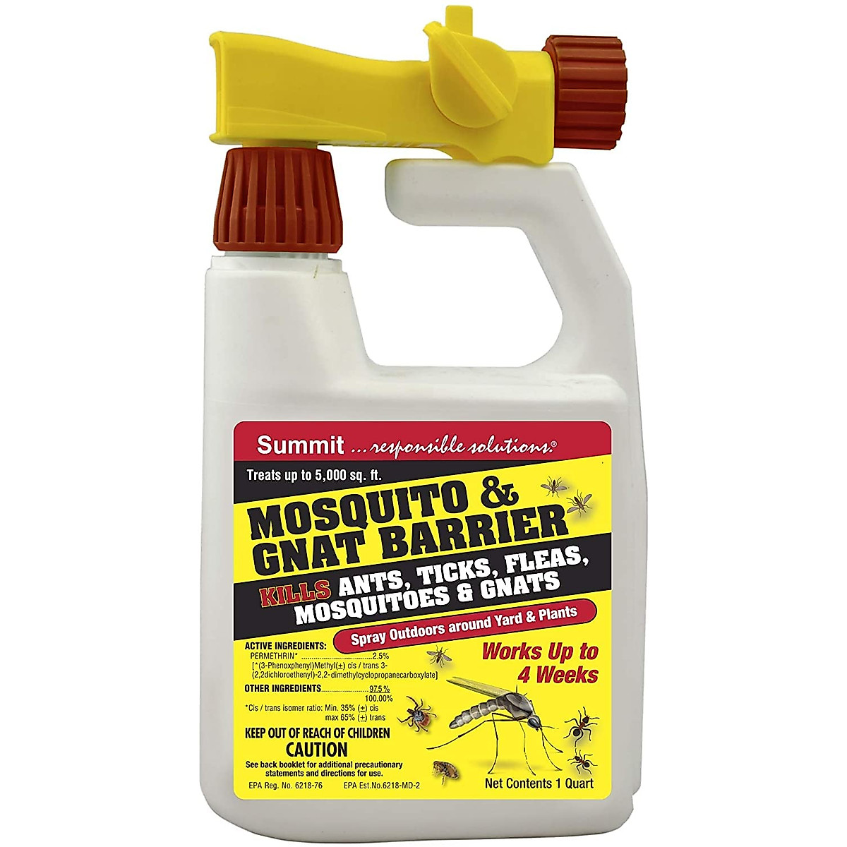 Mosquito & Gnat Barrier, Hose-End Sprayer, Qt.