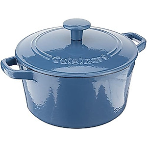 Cuisinart 3 Qt Casserole, Covered, Enameled Provencial Blue