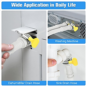 Saillong Patent Pending Dehumidifier Drain Hose, Flexible Universal Drain Hose with Cuttable Rubber Adapter and Connect Clamp, Hose Replacement for Dehumidifiers, Air Conditioners(13 Feet)