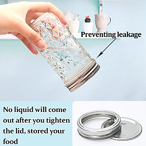 Accguan 12oz Mason Jar,Glass Jars With Regular Lids, Purple Pen, Stickers for Wedding, Party, Baby Shower, Bridal Shower, Birthday,12PCS