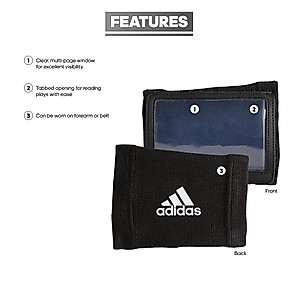 adidas Team Wrist Coach-Playcaller, Black/White, One Size