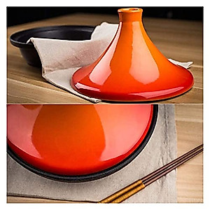 Easy To Clean Moroccan Tagine Cast Iron Pot With Lid Handles For Casserole Pot Medium To Extra Large Home Cookin 22.5.28