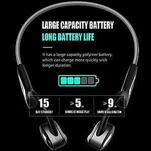 Open Ear Headphones Bone Conduction Headphones Bluetooth Running Headphones Wireless Reflective Safety Night Sport Waterproof Headset Cycling Workout Earbuds Lightweight Design Sweatproof Fitness