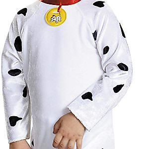 Dalmatian Costume for Toddlers, Officially Licensed 101 Dalmatians Costume Jumpsuit and Headpiece, Classic Toddler Size Extra Small (12-18 Months) Multicolored
