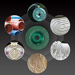 Brazed Diamond Grinding Disc,4 Inch Vacuum Brazed Diamond Grinding Cup Wheel,Angle Grinder Casting Cutting Discs,for Granite Marble Diamond Iron Steel Masonry Convex (5pcs)