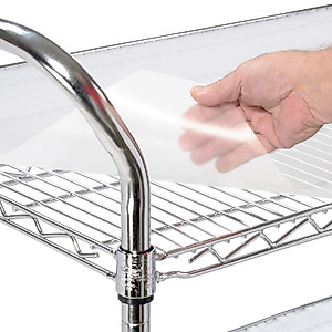 Nexel"Translucent Shelf Mat, 18""W x 36""L", Clear