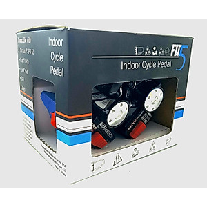 Fit 5 Indoor Exercise Spin Bike Pedal for SPD & Delta with Removable Sneaker Platform - Toe Clips/Cleats - Peloton Pedals for All Shoes - Toe Cages for Peloton & Exercise Pedal. NOT for Outdoor Bike