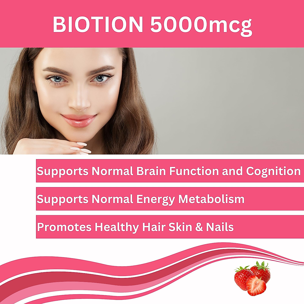 Greenfield Nutritions - Halal Biotin Gummies Vitamin for Hair, Skin and Nails, Supports Fat Metabolism, Hair Growth, Strong Nails & Clear Skin, Gelatin Free, Non-GMO, and Gluten Free - 90 Gummies