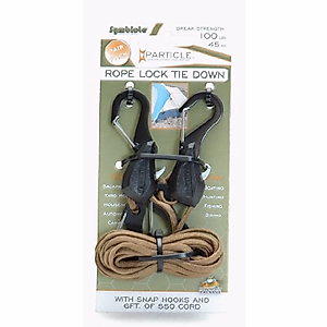 PROGRIP 054020 Particle by Symbiote 550 Paracord Rope Lock Tie Down with Snap Hooks 6 ft (Pack of 2)