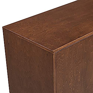 Walker Edison Mid-Century Modern Wood Kitchen Buffet Sideboard Entryway Serving Storage Cabinet Doors-Dining Room Console, 70 Inch, Walnut