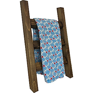 Kitchen Hand Towel Ladder, Bathroom Hand Towel Ladder, Mini Towel Ladder, Tea Towel Ladder, Many Colors Available (Dark Walnut)