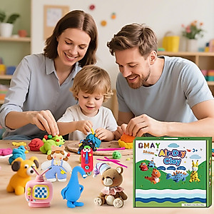 Modeling Clay Kit - 50 Colors Air Dry Ultra Light Magic Clay, Safe and Nontoxic, Great Gift for Kids Age 3-12 Year Old