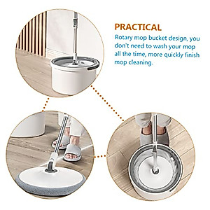 Hemoton Disc Mop Microfiber Cleaner Window Glass Cleaner Household Cleaner Floor Wet Mop Bucket Floor Mop Cleaning Mop Replacement Heads Dust Mop for Floor Cleaning Mop for Hardwood Glass