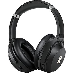 Bluetooth Headphones, Premium Active Noise Cancelling Wireless Headphones Over Ear, 50H Playtime, Hi-Res Audio, Deep Bass, Memory Foam Ear Cups for Travel, Home Office