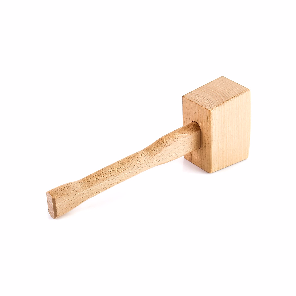 QWORK Wooden Mallet, 9.5" Manual Ice Hammer Mallet Beech Solid Carpenter Wood Hammer Woodworking Hand Tool
