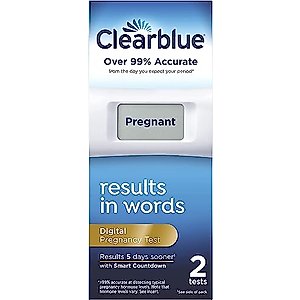 Clearblue Digital Pregnancy Test with Smart Countdown, 2 Count