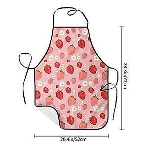 Strawberry Daydream Aprons For Women Men Waterproof Bib Apron Chef Aprons For Kitchen Cooking Baking Bbq Gardening