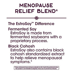 Nature's Way EstroSoy, Menopause Relief Blend*, Helps Relieve Menopausal Symptoms*, Black Cohosh, Red Clover, and Fermented Soy, 60 Vegan Capsules