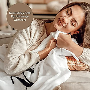 Ethisa Mr and Mrs Throw Blanket - 80x60in - Soft, Shareable Wedding Gift for Couples - Unique Groom and Bride to Be Luxury Just Married and His and Her Gift for Newlyweds