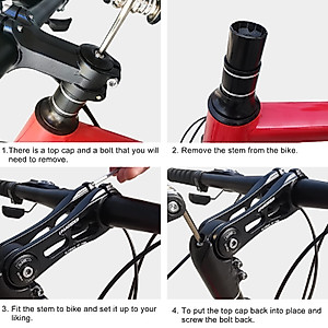 UPANBIKE Bike Stem Adjustable Bicycle Stem 31.8mm 130 Degree 75mm 95mm 130mm Aluminum Alloy Handlebr Riser Extender for MTB Road Bike BMX Mountain Bike