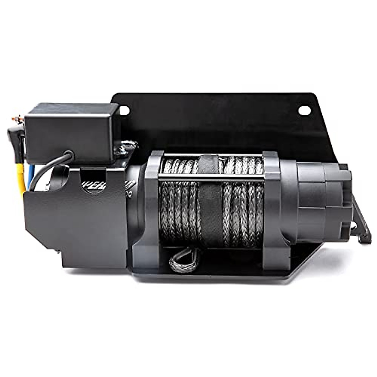 SuperATV 6000 lb. Ready-Fit Winch for Polaris Ranger XP 1000 / Crew (See Fitment) | 266.1 Gear Ratio | 50 Foot Remote Range | 3/16 Inch Steel | Permanent Magnet DC 12V, 1.9 HP Motor