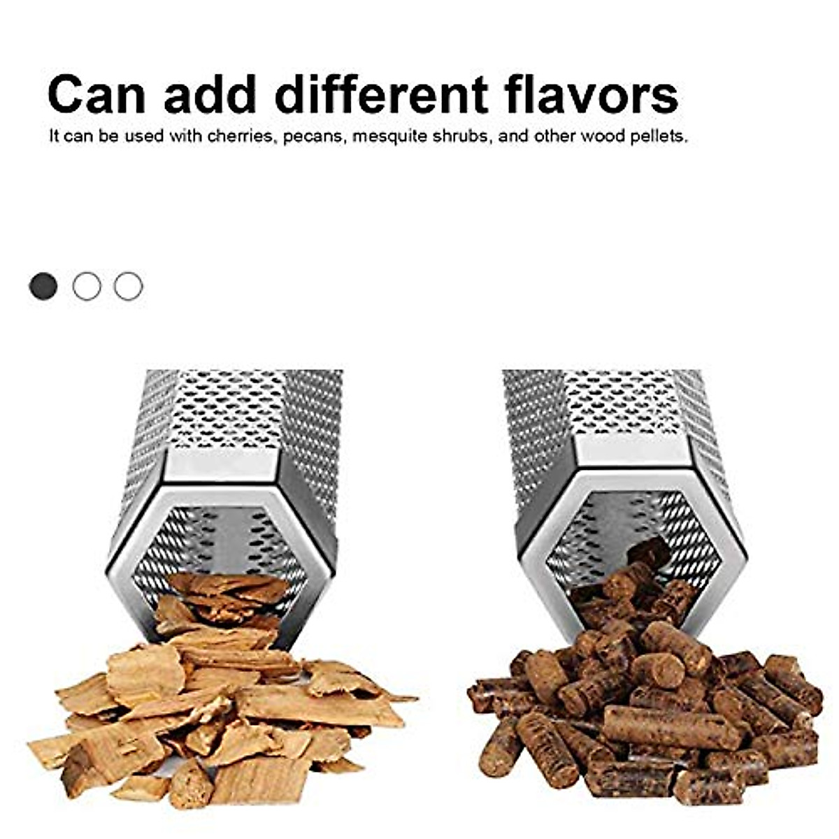 BORDSTRACT Premium Pellet Smoker Tube, Stainless Steel Smoke Generator with Hook and Brush, Outdoor Barbecue Smoking Accessories for Any Grill or Smoker