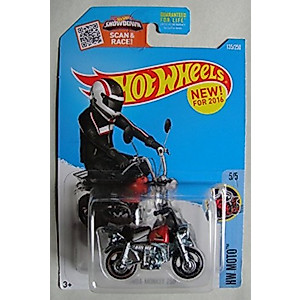 HOT WHEELS HW MOTO 5/5 2016 HONDA MONKEY Z50 135/250 SHOWDOWN SCAN & RACE CARD