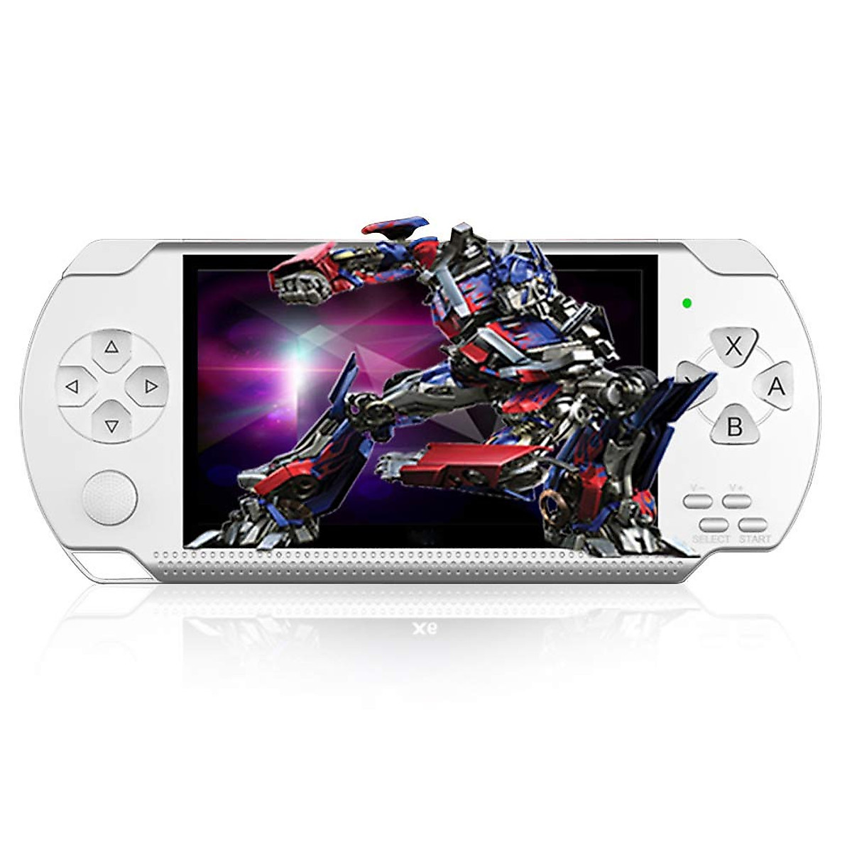 LKTINA 8GB 4.3’’ 1000 LCD Screen Handheld Portable Game Console, Media Player with Camera Built in 1200+Real Video Games, for gba/gbc/SFC/fc/SMD Games, Best Gift for Kids and Adults -White