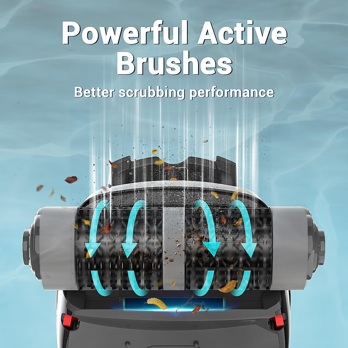 Gosvor Pivot Cordless Robotic Pool Cleaner, Wall Climbing, Triple-Motor, Extended Battery Life, Self-Parking, Automatic Pool Vacuum for Inground &Above Ground Pools Up to 65 FT in Length,Grey